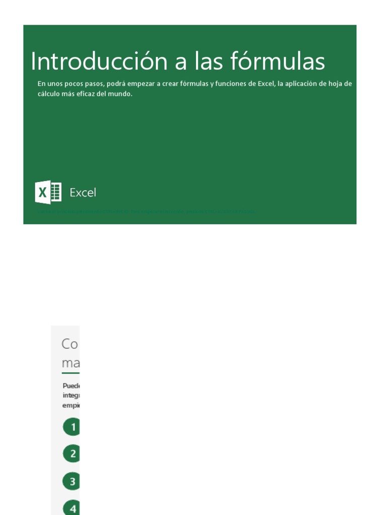 Fórmulas Básicas en Excel: Guía Rápida | PDF | Microsoft Excel ...