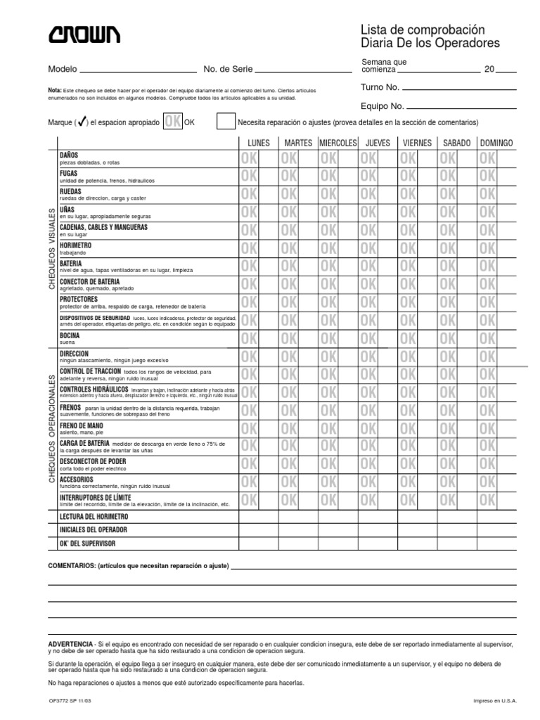 Comprobacion de Operadores OF03772 - SP - 1103 - 3 | PDF | Bienes ...