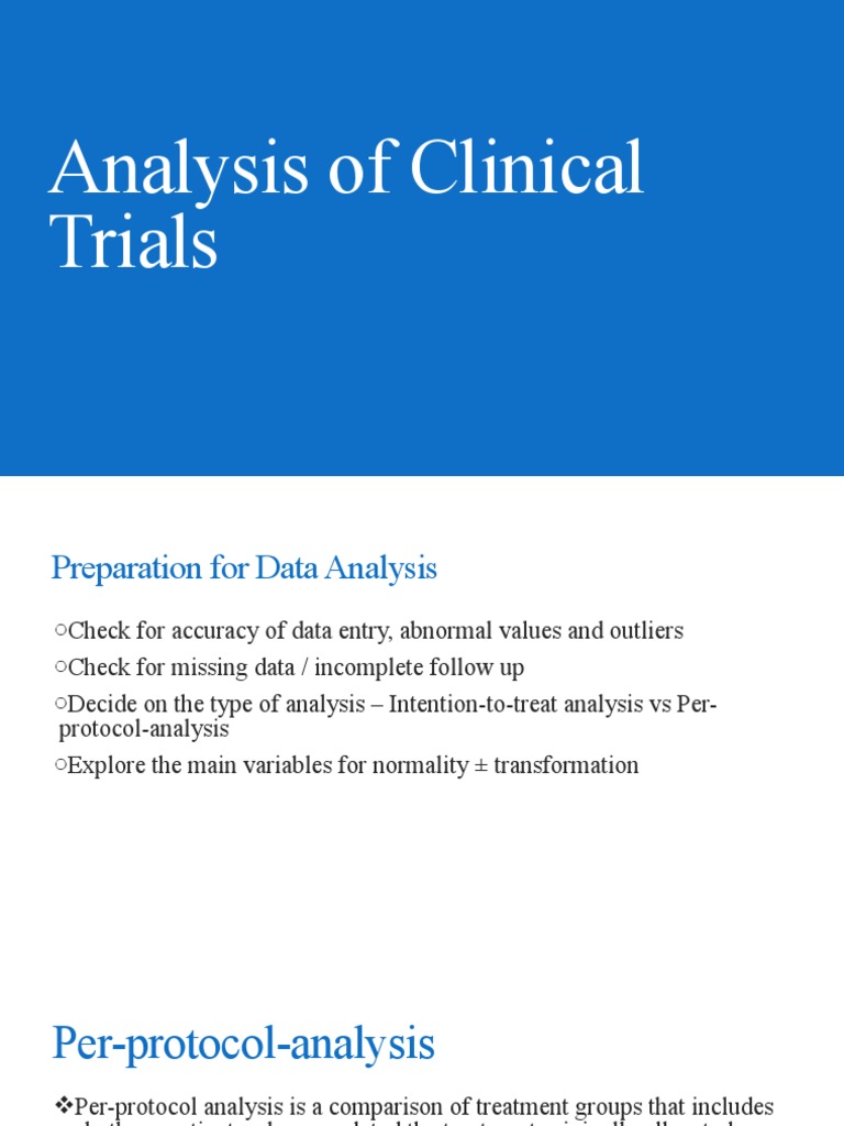 A Comprehensive Guide to Analyzing Clinical Trial Data | PDF ...