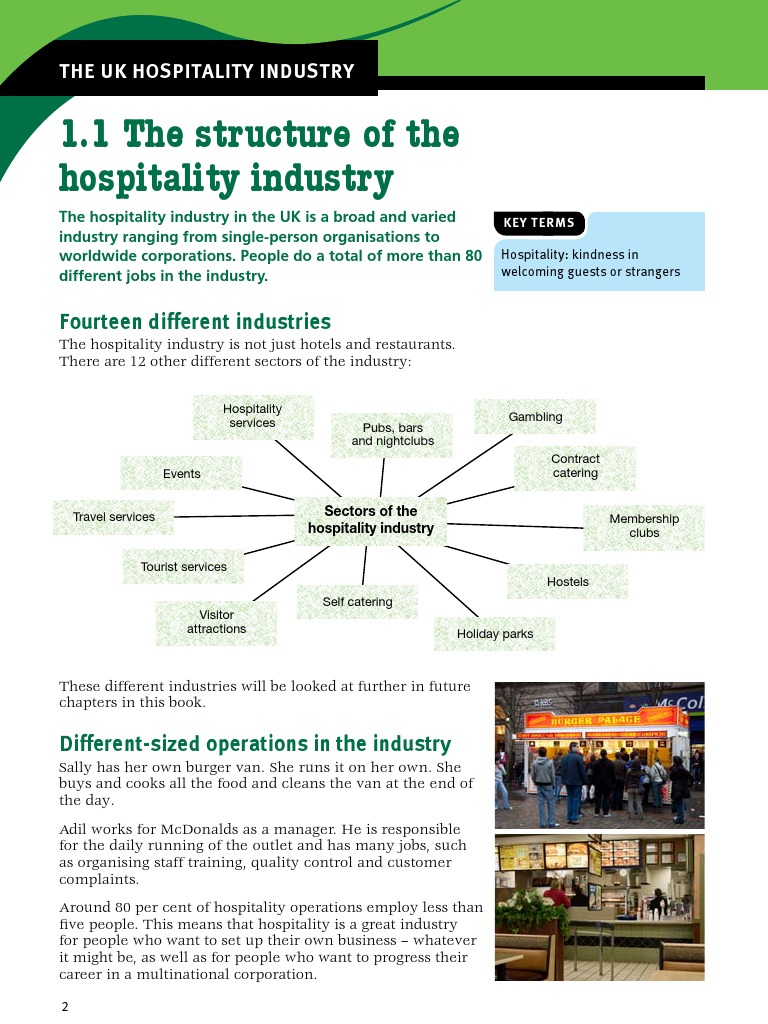 Structure of the UK Hospitality Industry | PDF | Hotel | Restaurants