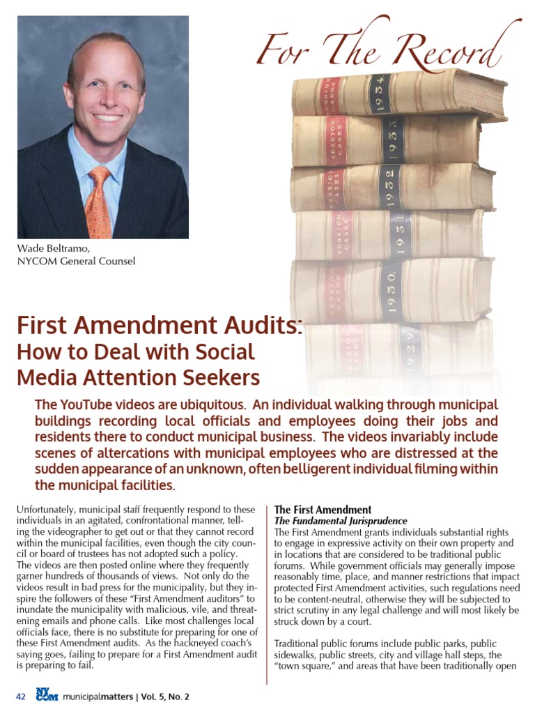 For The Record First Amendment Vol 5 No 2 | PDF | First Amendment To ...