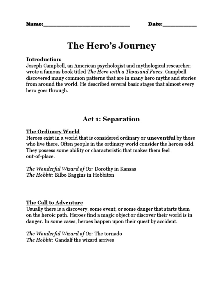 The Hero's Journey | PDF | Quest | Hero