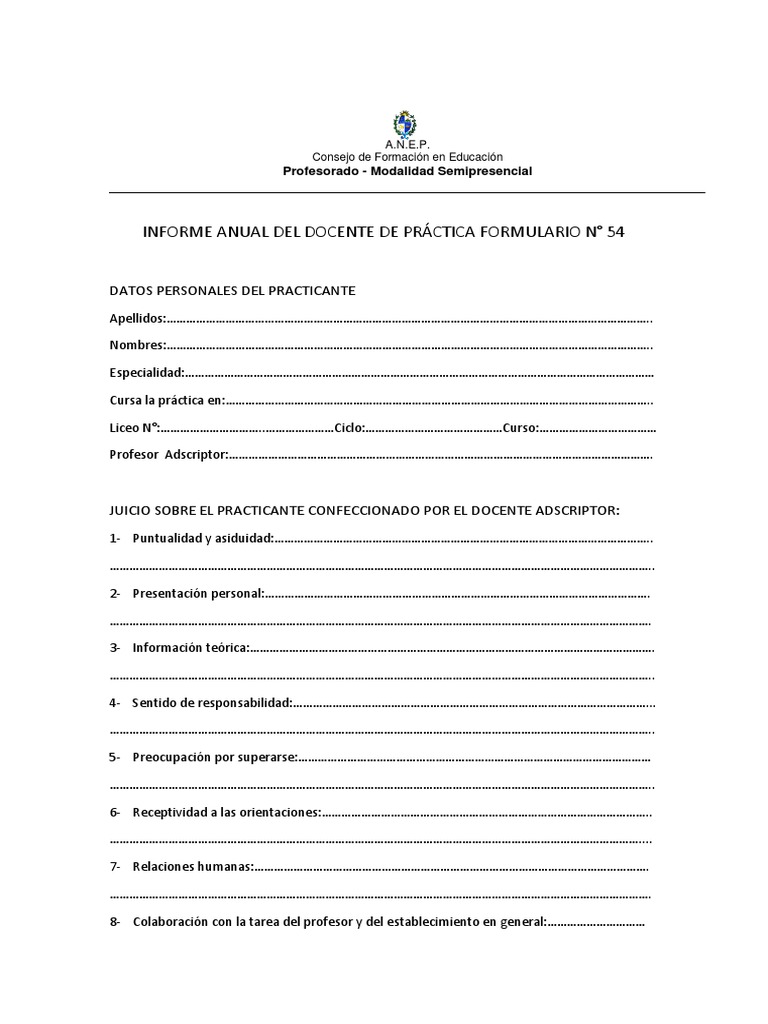 Formulario 54 | PDF