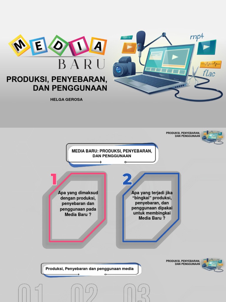 Materi MEDIA BARU, Produksi, Penyebaran Dan Penggunaan | PDF