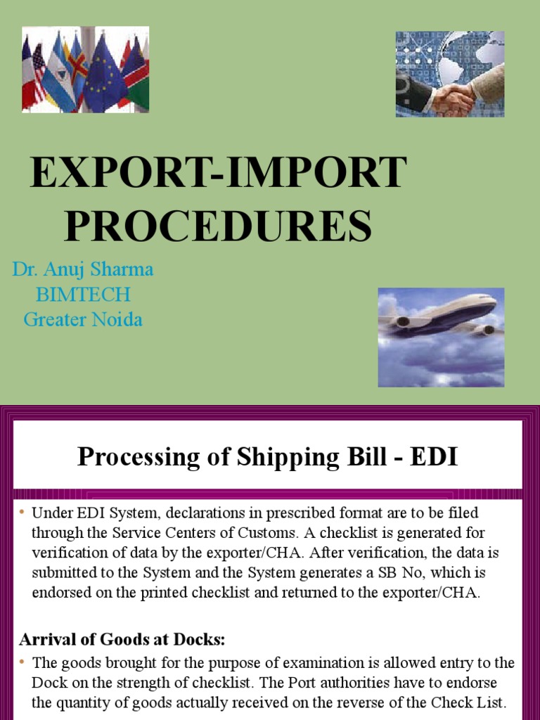 Export-Import Procedures | PDF
