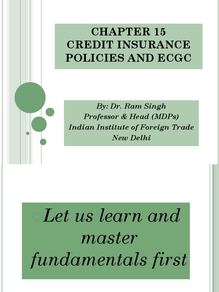 Credit Risks ECGC Download Free PDF Insurance Finance Money