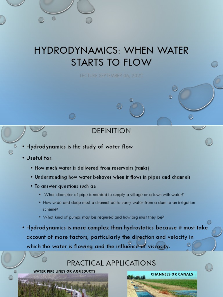 HYD I Lecture 08 06sep2022 | PDF