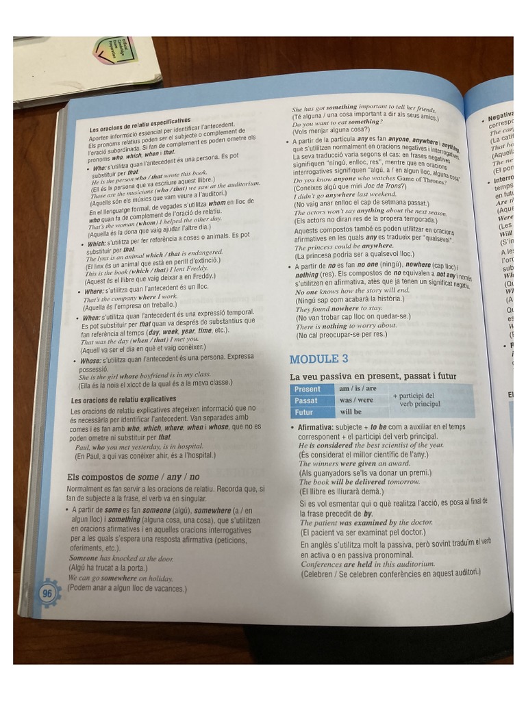 ESO 4 - Activity Book - Grammar Appendix - pg96 | PDF