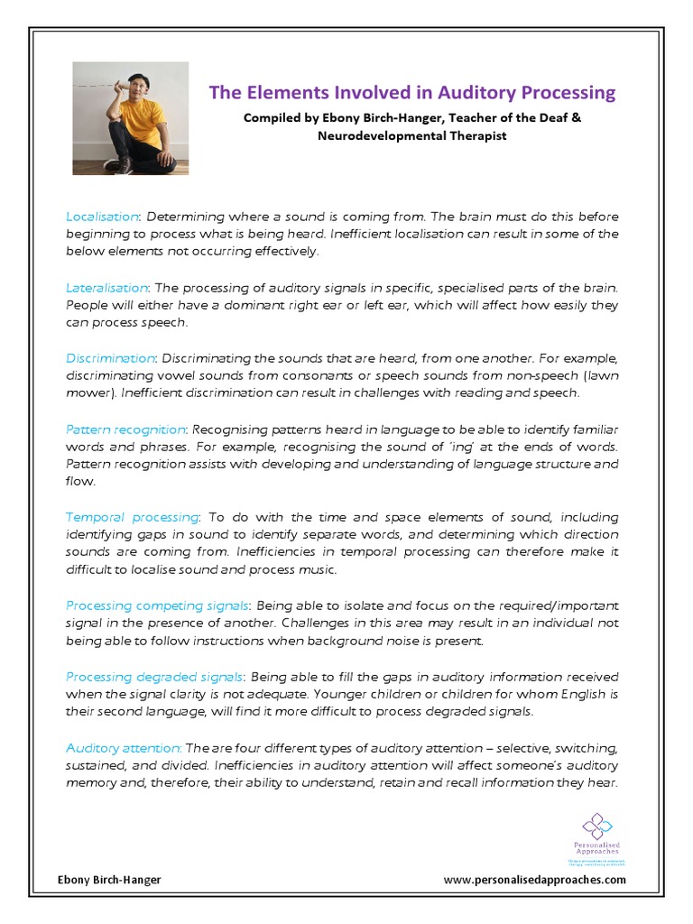 05-Ebony-The Elements Involved in Auditory Processing | PDF | Sound ...