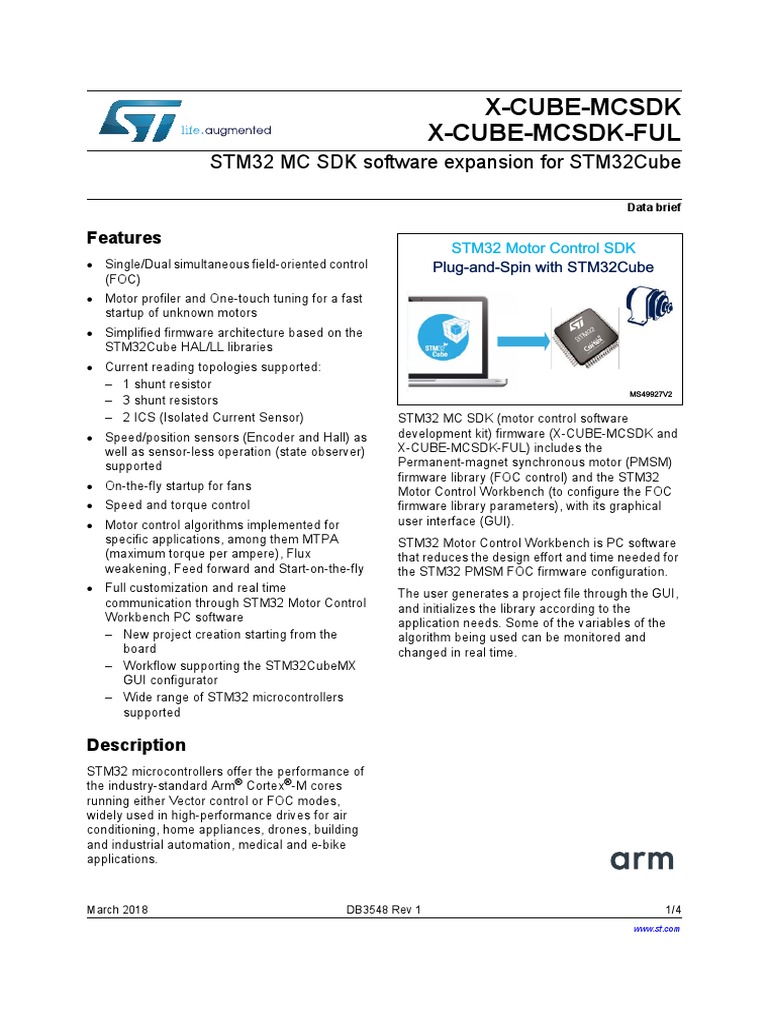 X Cube Mcsdk Ful Pdf Electric Motor Computing 