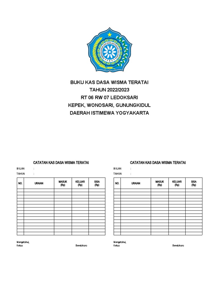 Buku Kas Dasa Wisma Teratai | PDF