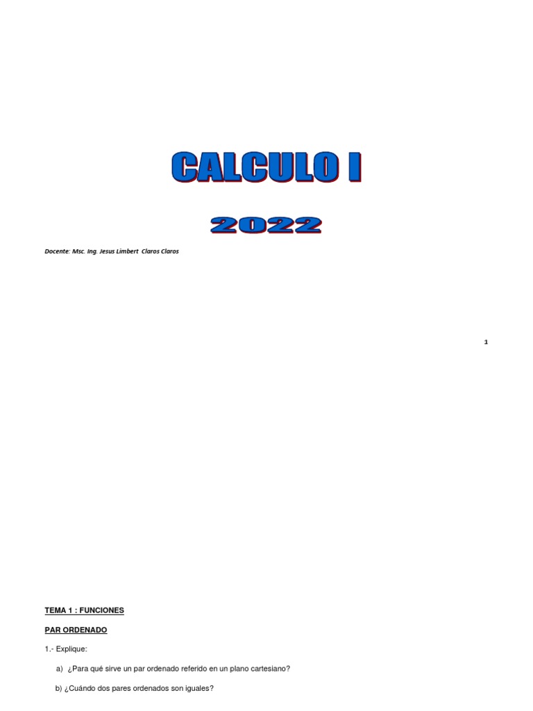 Practico I Calculo I Upds | PDF | Función (Matemáticas) | Matemáticas