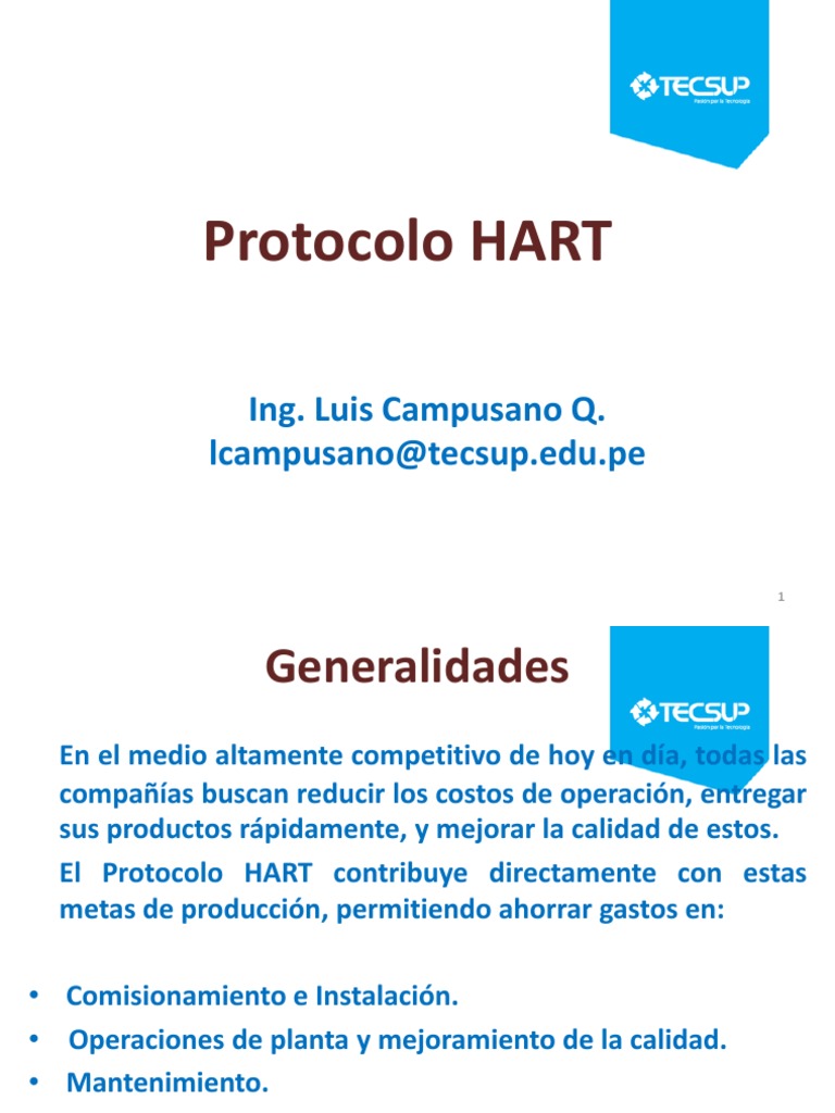 sem 14 Protocolo HART | PDF | Electricidad | Telecomunicaciones