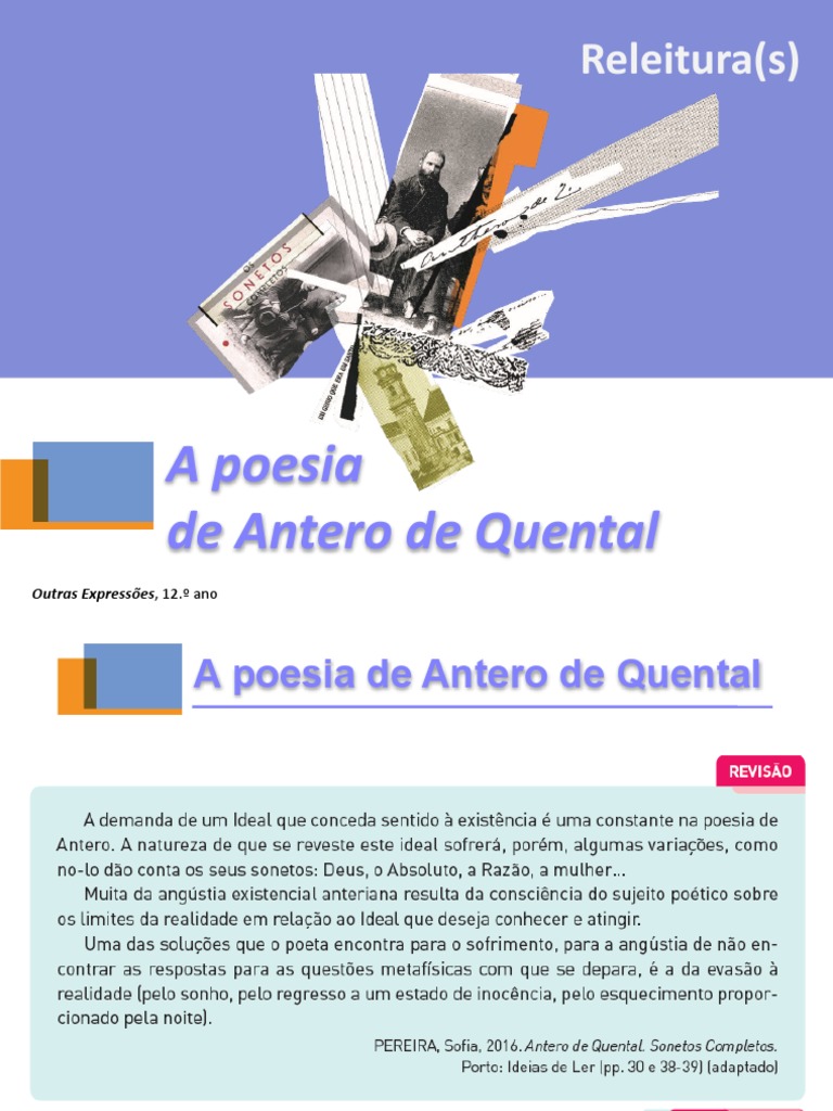 A Poesia de Antero de Quental | PDF | Arte | Poesia