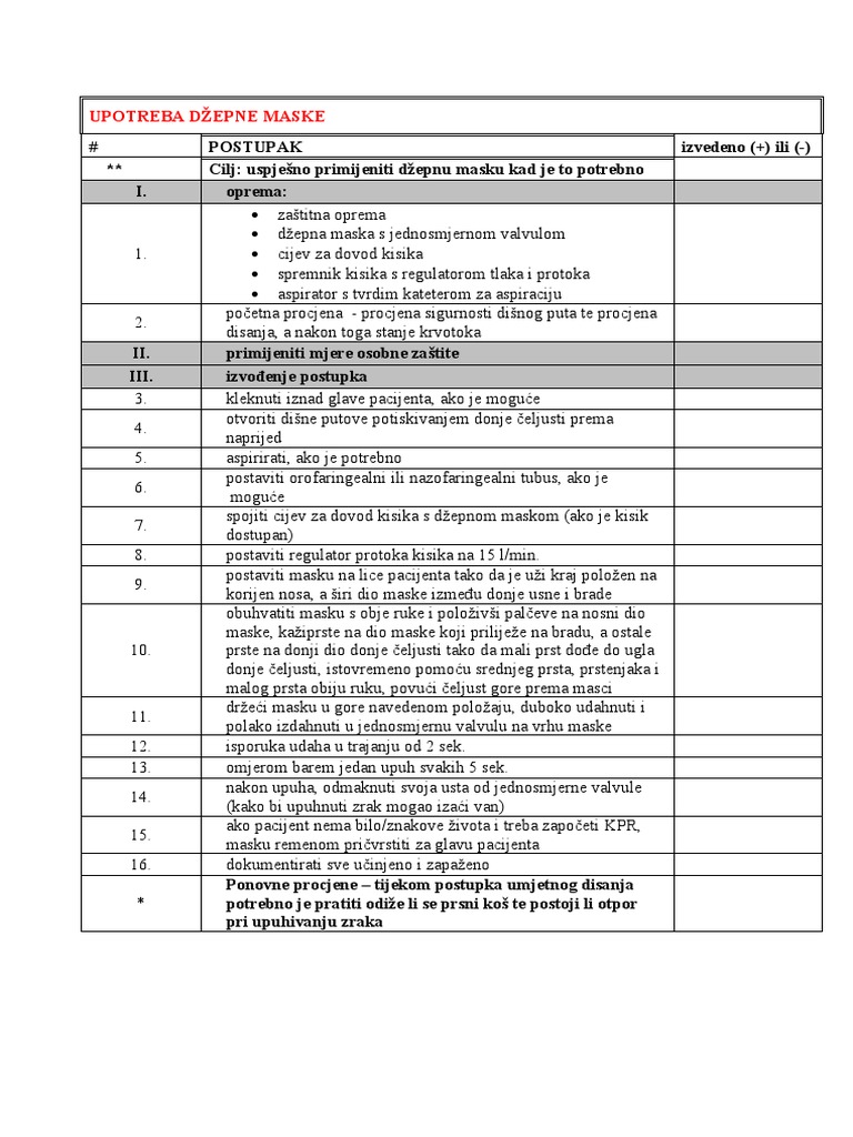 14.HMP Upotreba Džepne Maske | PDF