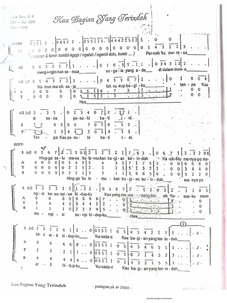 Kau Bagian Yang Terindah Version 2 | PDF