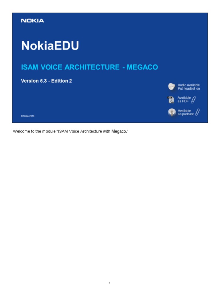 PDF - Isam Voice Architecture - Megaco | PDF | Internet Protocol Suite ...