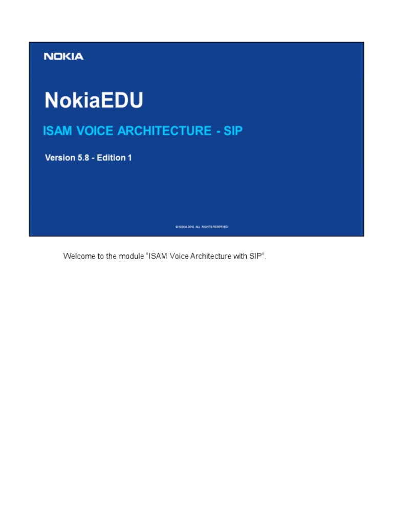 ISAM VoIP Architecture With SIP | PDF | Ip Multimedia Subsystem | Session Initiation Protocol