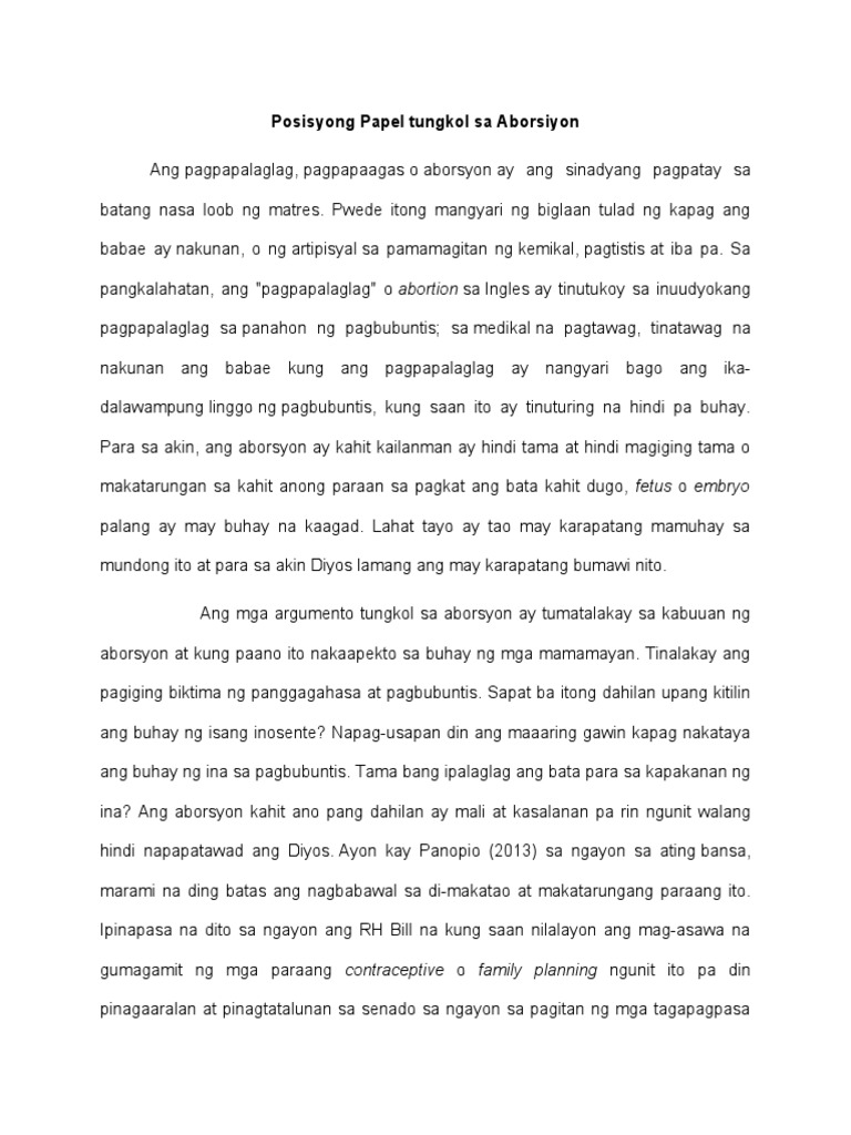 Sample_Posisyong-Papel | PDF