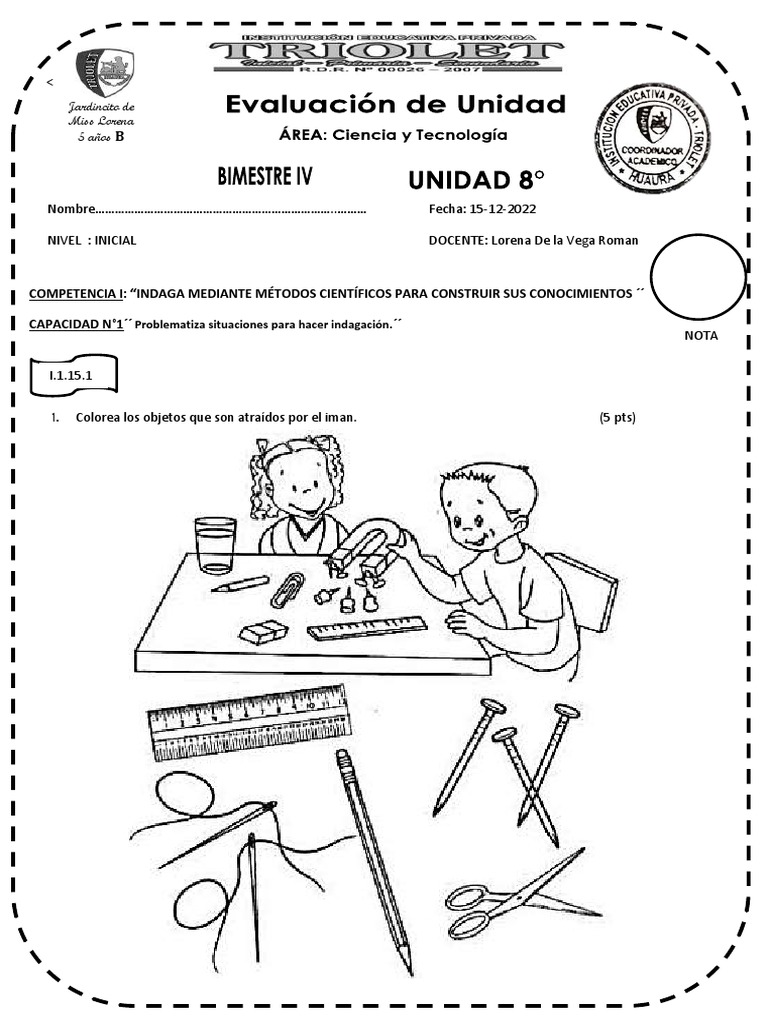 Examen de Ciencia y Tecnologia | PDF