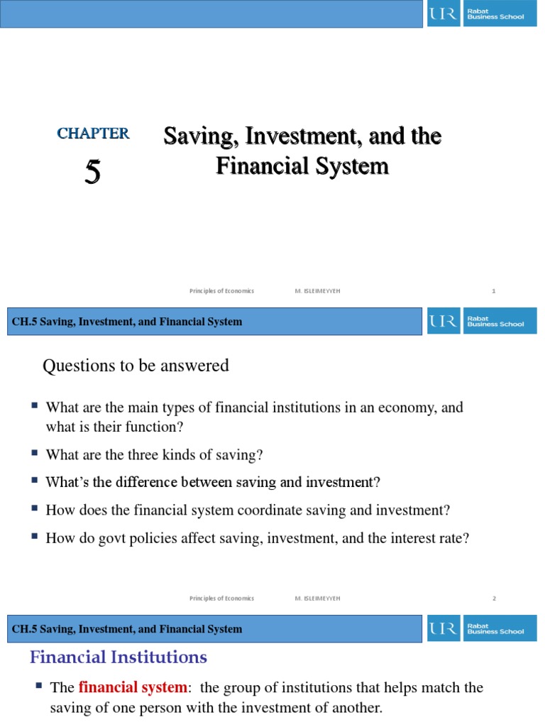 Saving and Investment Dynamics | PDF | Financial Risk | Interest