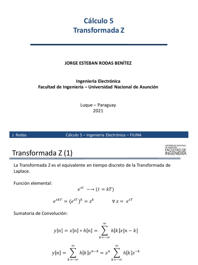 Transformada Z | PDF | Cálculo | Electrónica
