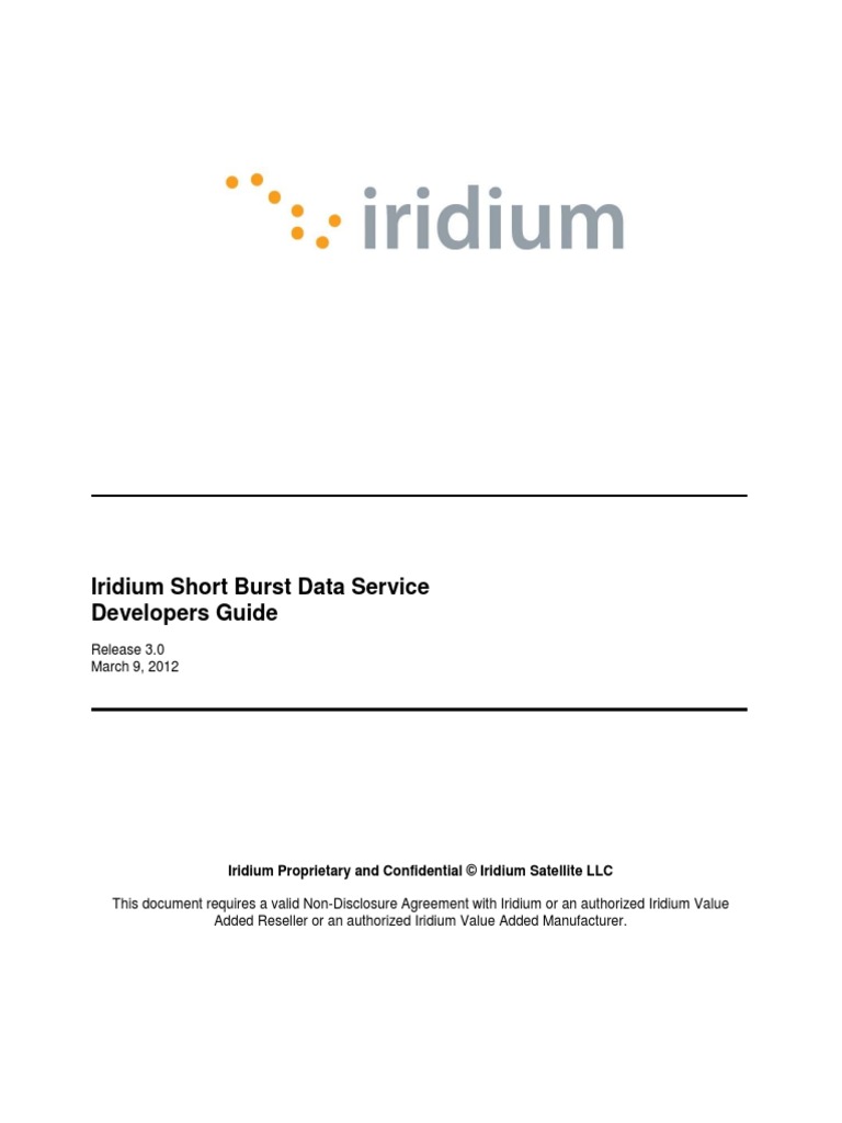 Iridium Short Burst Data ServiceDevelopers Guide | Download Free PDF ...