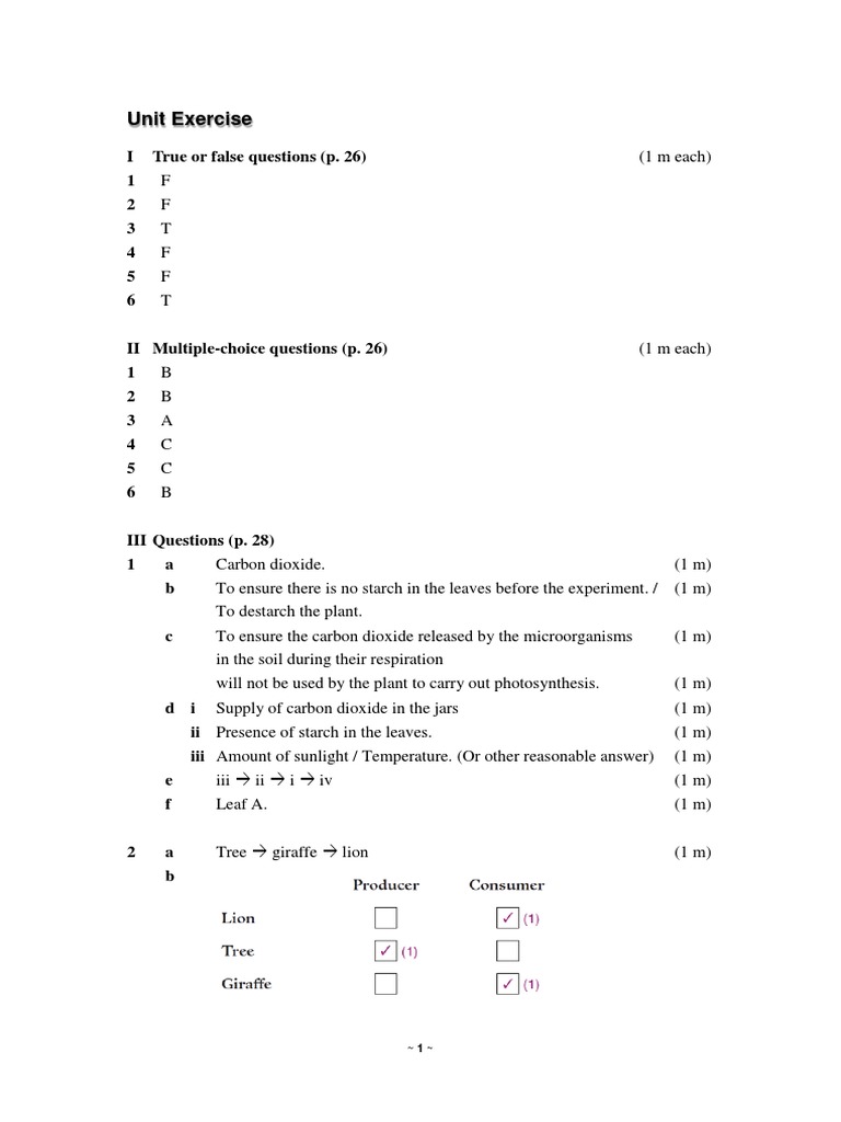 Nms Ans Wb7 e Workbook Answers UE7 | PDF | Photosynthesis | Leaf