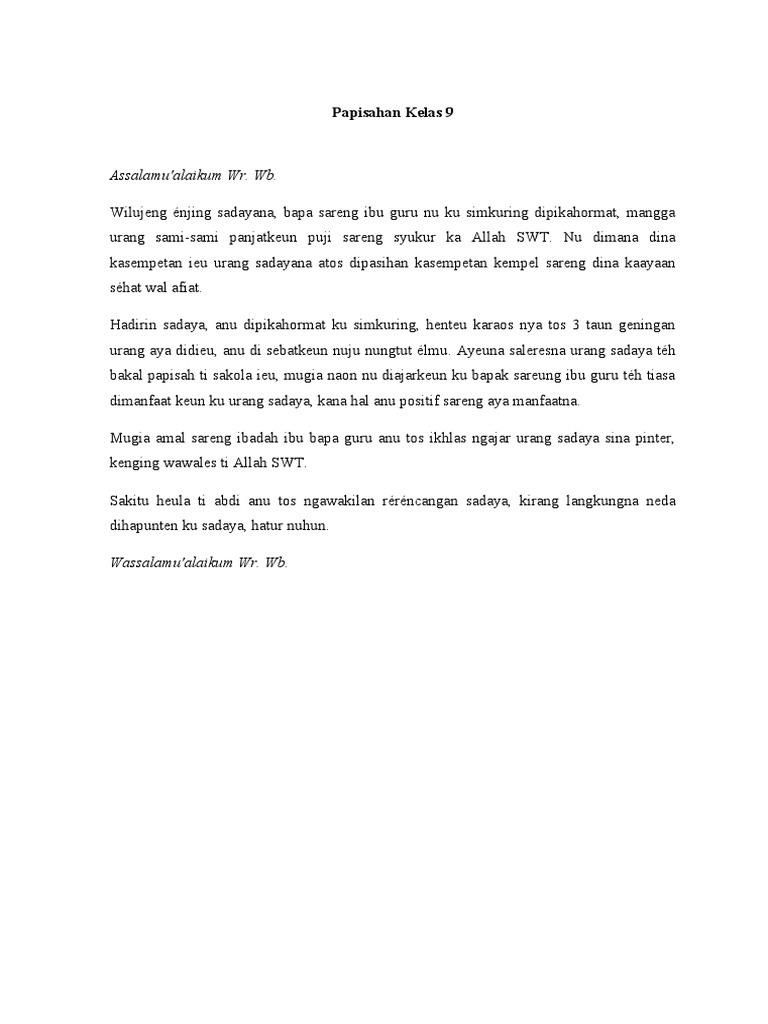Teks Biantara Basa Sunda | PDF