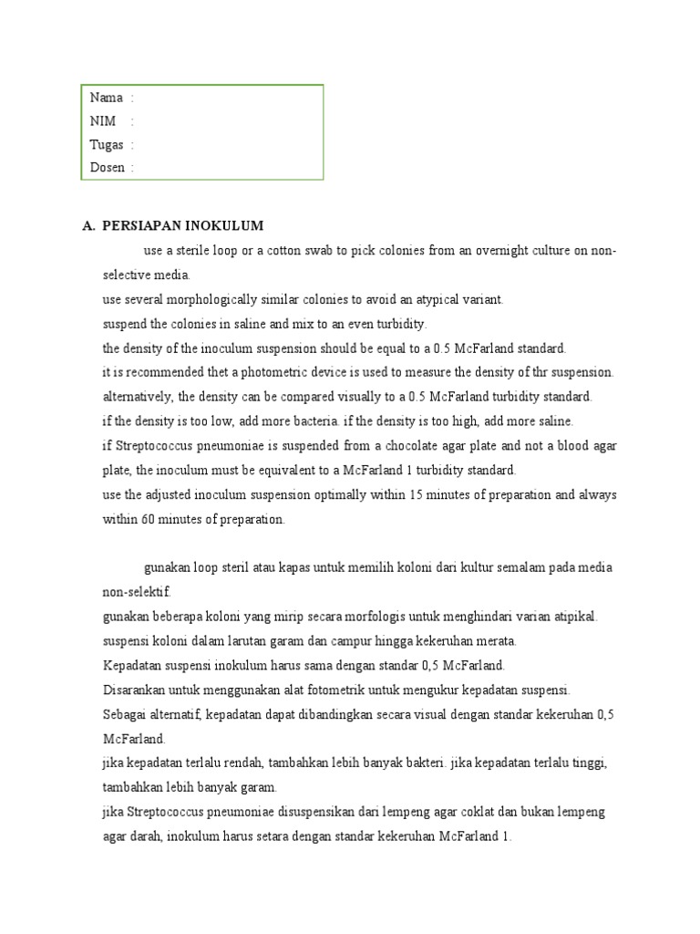 QC Dan Validasi Inokulum | PDF