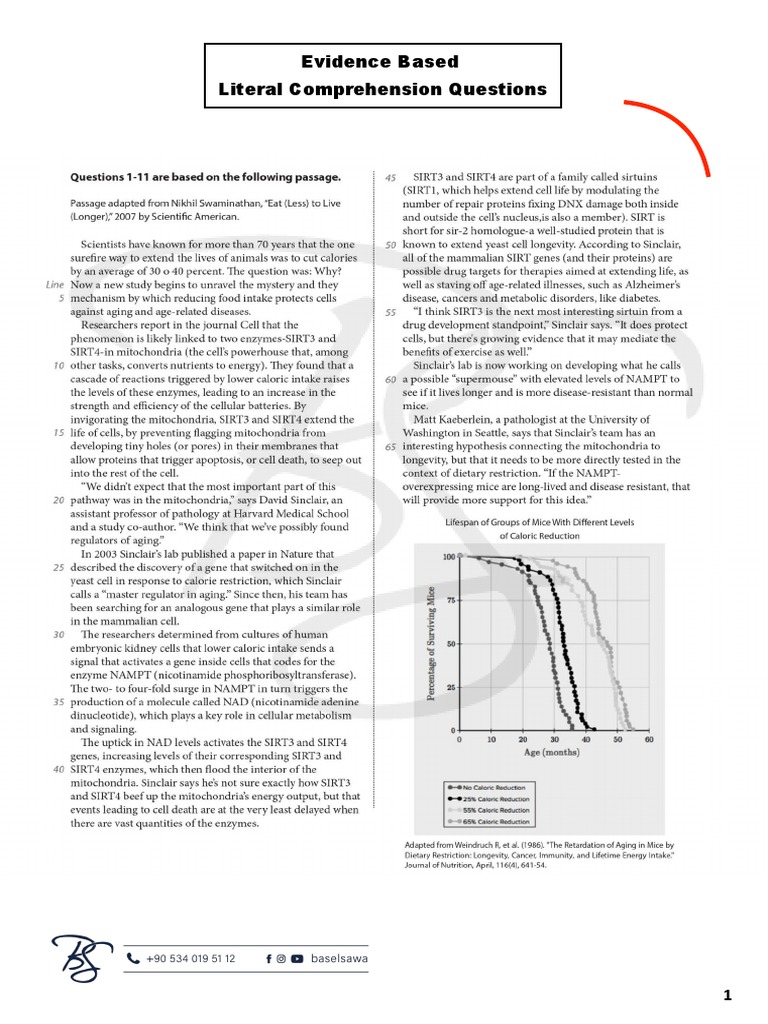 Evidence-Based Literal Comprehension Questions | PDF