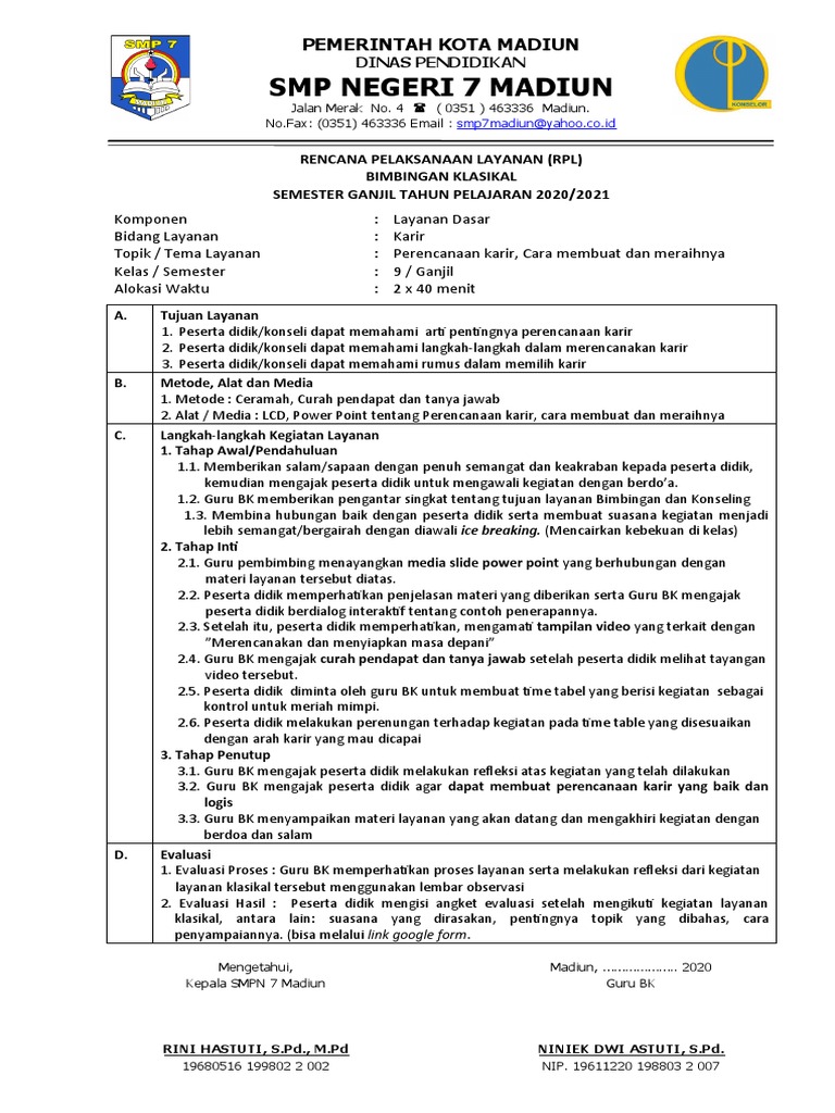 RPL Dan Materi BK - Perencanaan Karir, Cara Membuat Dan Meraihnya | PDF ...