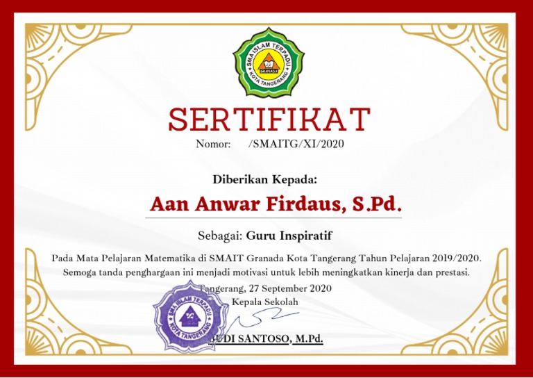 Guru Inspiratif - Aan Anwar Firdaus, S.Pd. | PDF