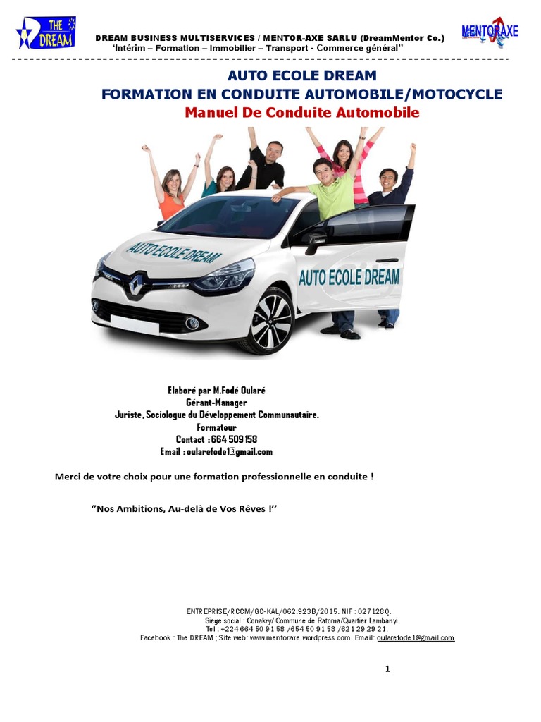 1brochure Auto Ecole | PDF | Feu de circulation | Voitures