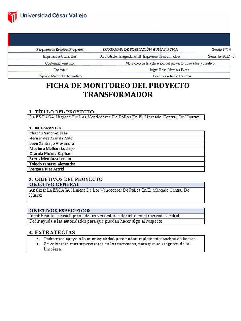 Ficha+de+Monitoreo Docx (1) + (3) HBHJBJH | PDF