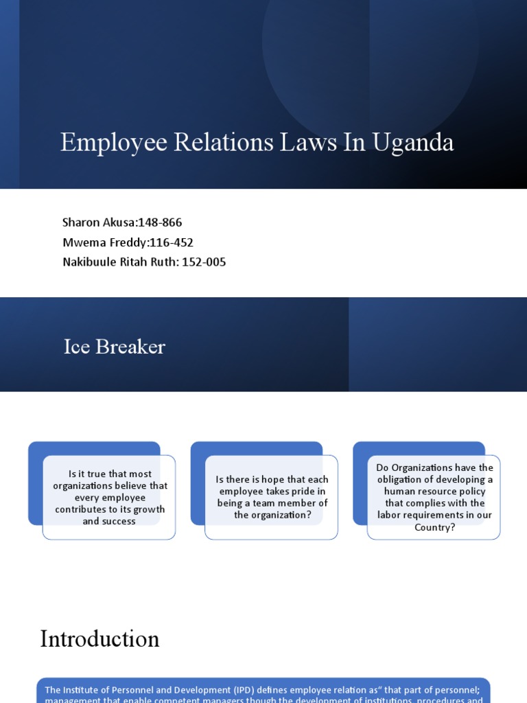 Employee Relations Laws in Uganda | PDF | Employment | Labour Law