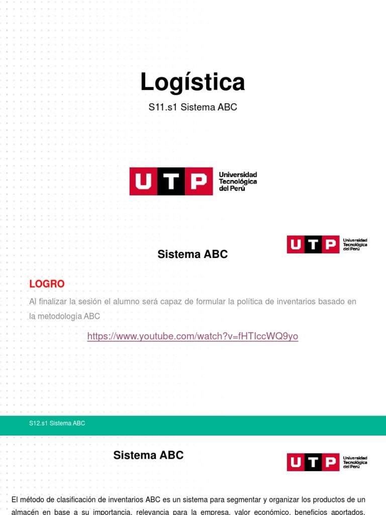 S12-s1 Sistema ABC | PDF | Almacén | Inventario