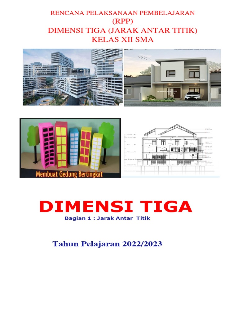 Dimensi Tiga: (RPP) Dimensi Tiga (Jarak Antar Titik) Kelas Xii Sma | PDF