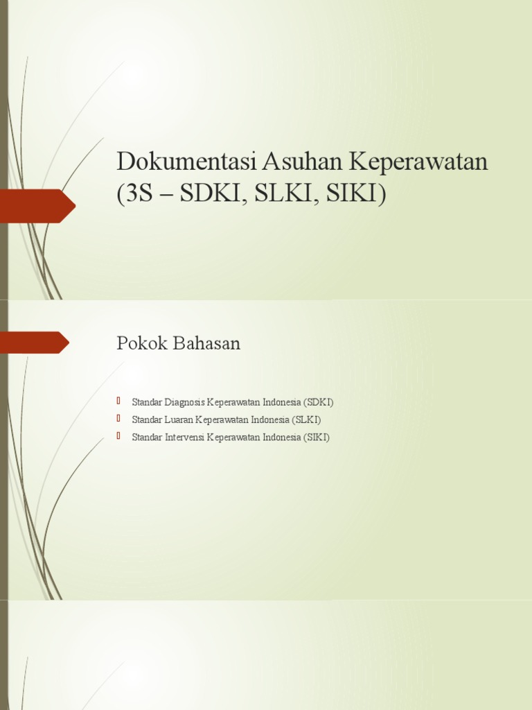 Pendokumentasian Asuhan Keperawatan Menggunakan 3S | PDF