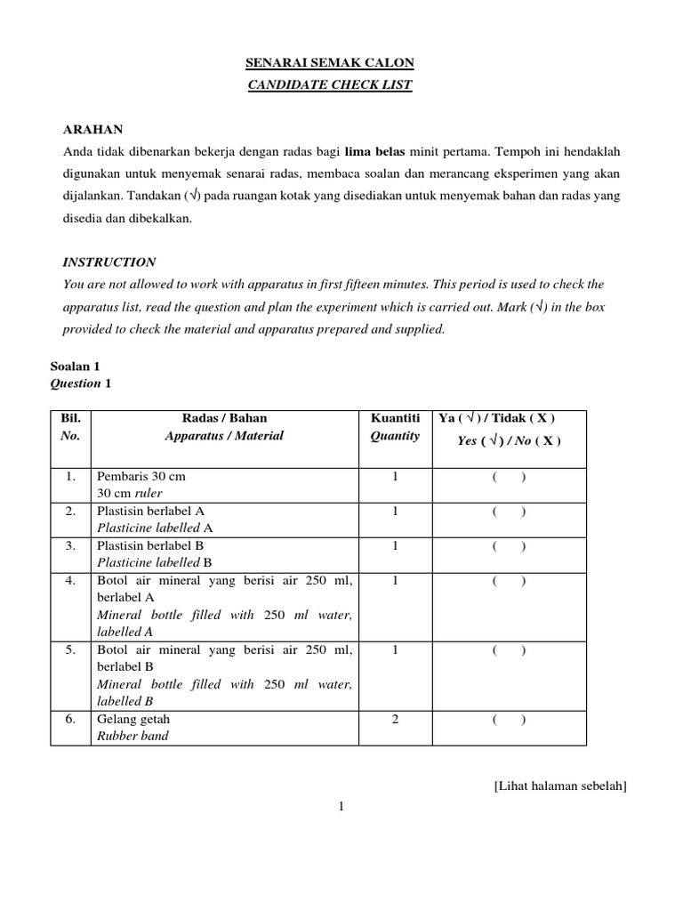 Ujian Amali Sains Fizik 2022 | PDF