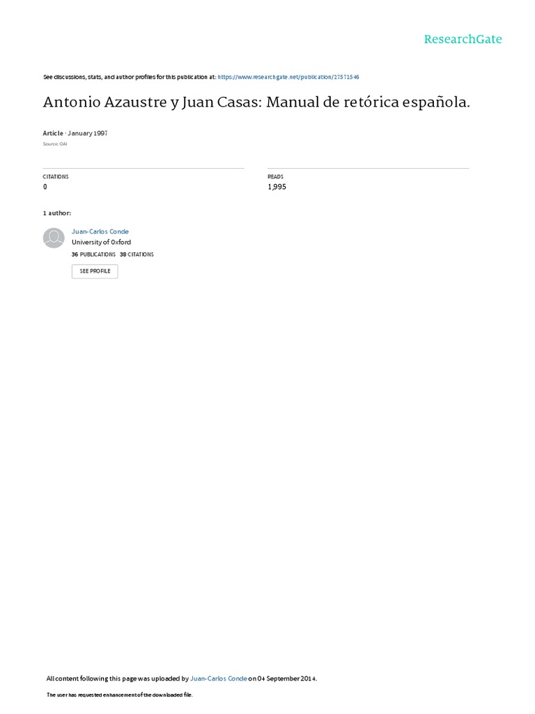 Antonio Azaustre y Juan Casas Manual de Retorica e | PDF | Retórica