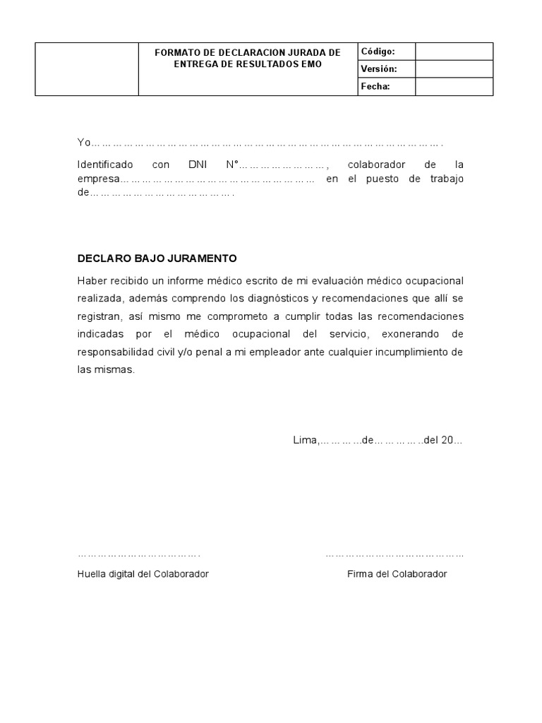 Cargo de Entrega de Emo. | PDF