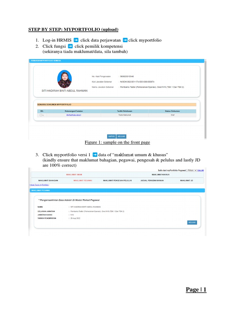 Step by Step - Update Myportfolio | PDF