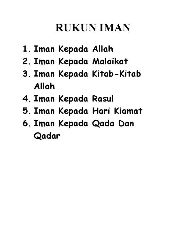 Rukun Iman | PDF