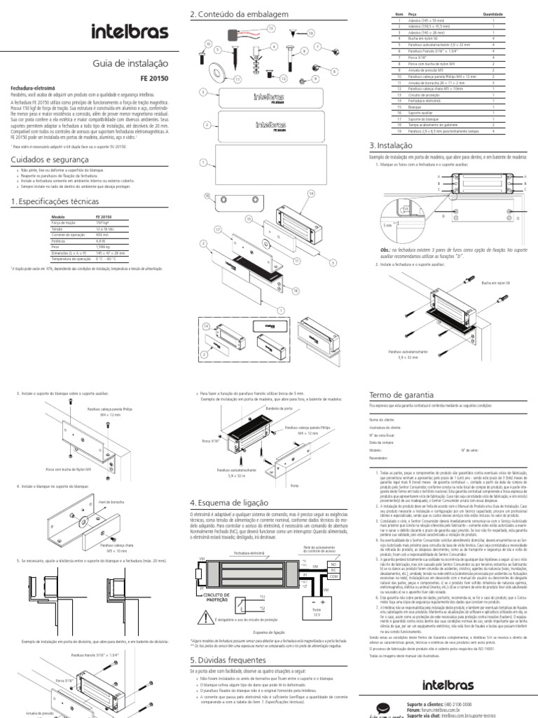 Guia - de - Instalacao - FE 20150 - 03-19 | PDF | Parafuso | Estresse ...