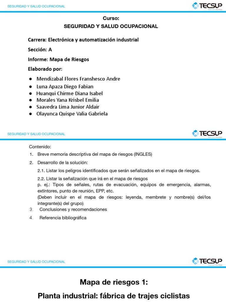 Informe-Mapa de Riesgos-Grupo 06 | PDF | Seguridad y salud ocupacional ...
