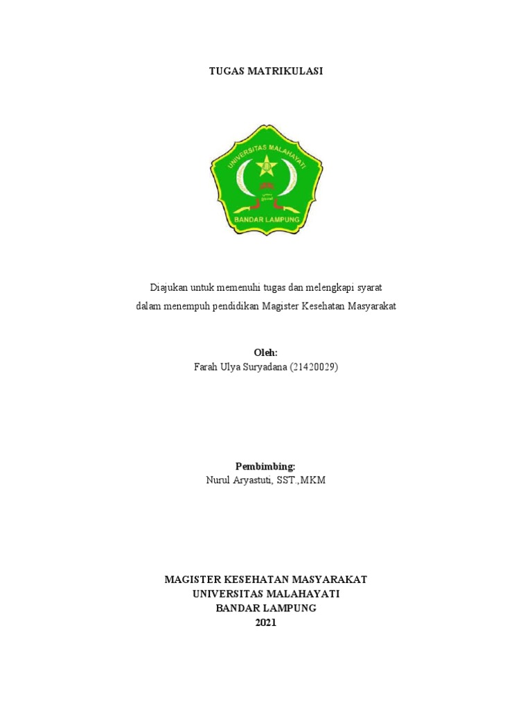 Bu Nurul - S2 MKes 2021 | PDF Bu Nurul - S2 MKes 2021 | PDF