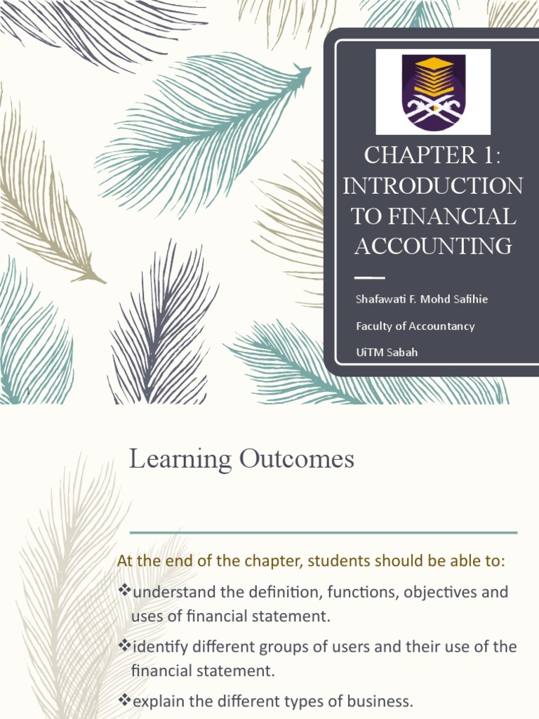 Chapter 1-Introduction To Financial Accounting (Acc106) | PDF | Partnership | Accounting