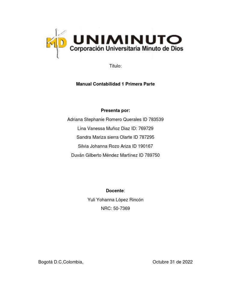 Actividad 1 Contabilidad - T | PDF | Contabilidad | Contador