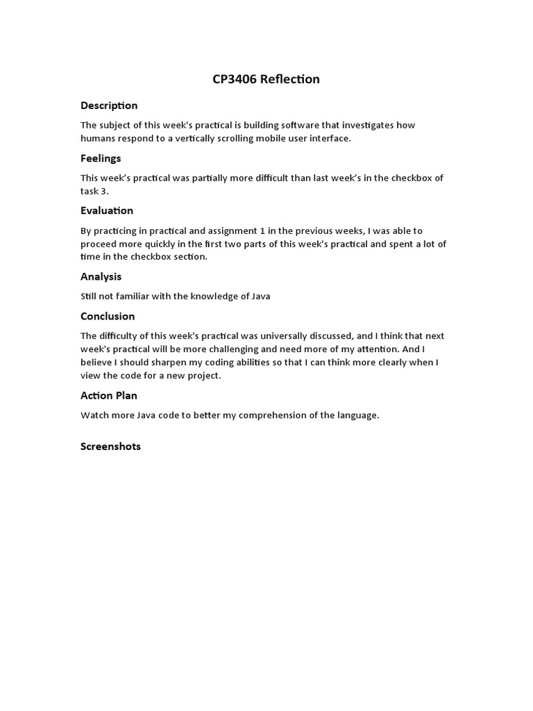 Xing Gao - CP3406 - Week4 Reflection | PDF